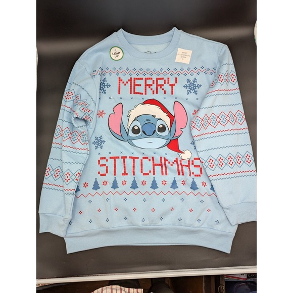 Stitch Christmas Sweater Light Up